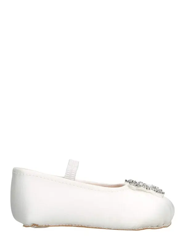 ARUNA SETH Satin Ballet Flats - White