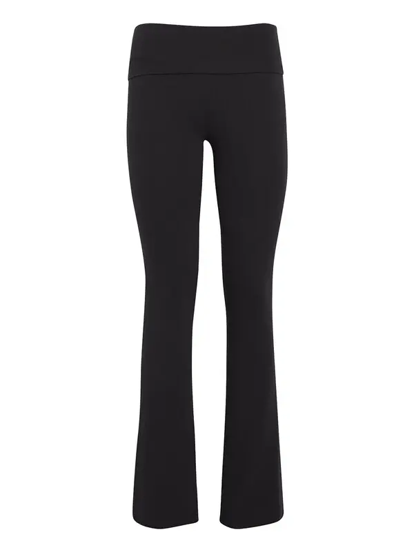 SKIMS Cotton Jersey Foldover Trousers - Black