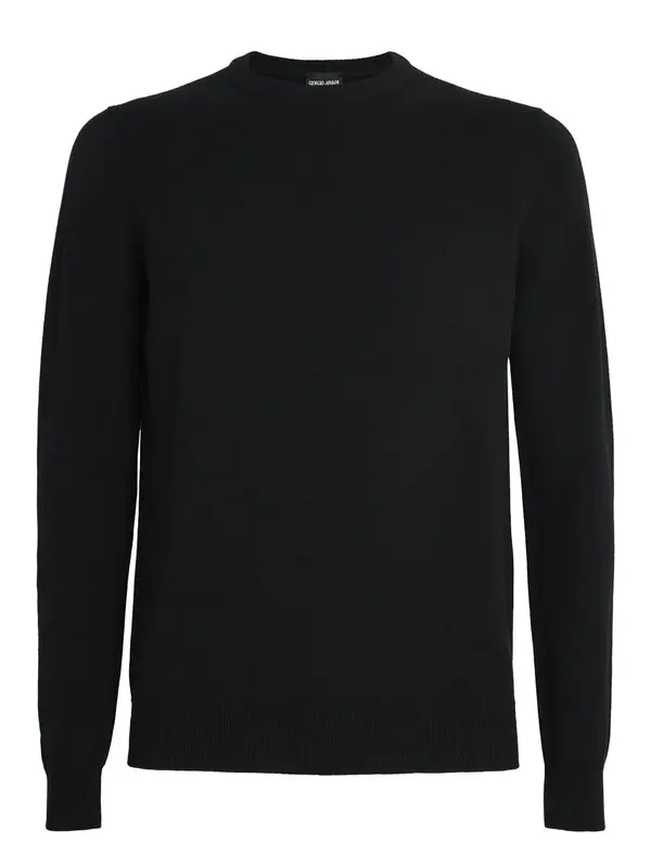 Giorgio Armani Cashmere Crew-neck Sweater - Black