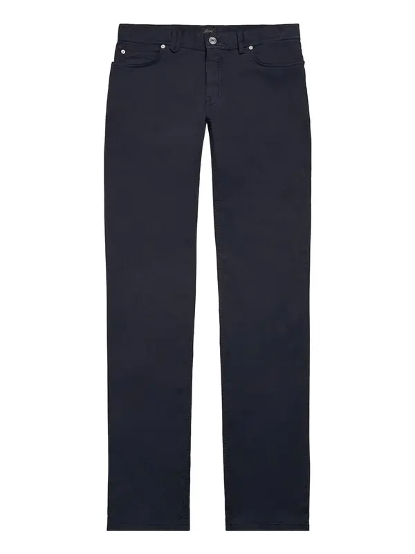 Brioni Stretch-cotton Chinos - Blue