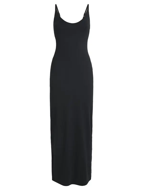 SKIMS Smooth Lounge Scoop-neck Maxi Dress - Black