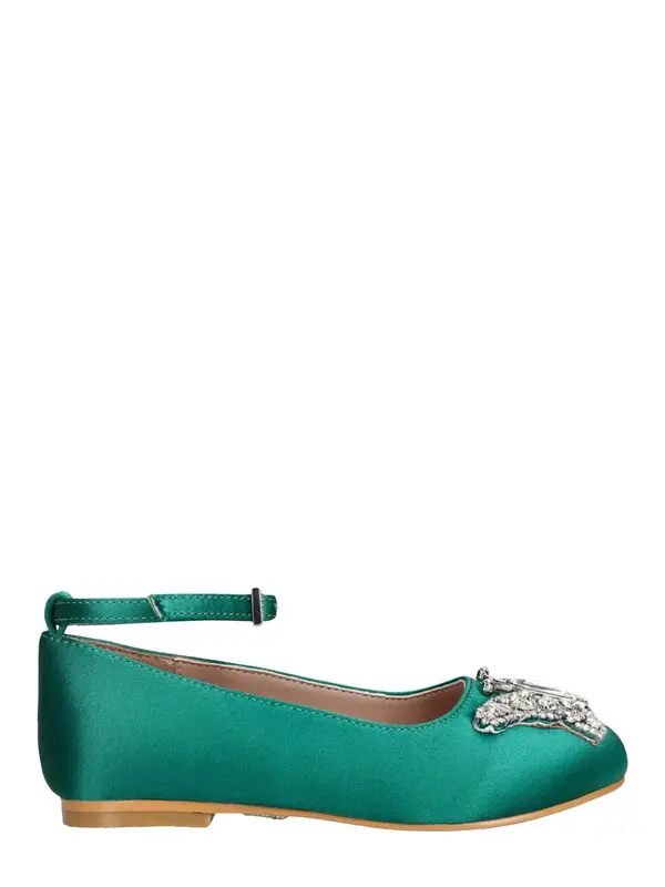 ARUNA SETH Satin Angelina Ballet Flats - Green