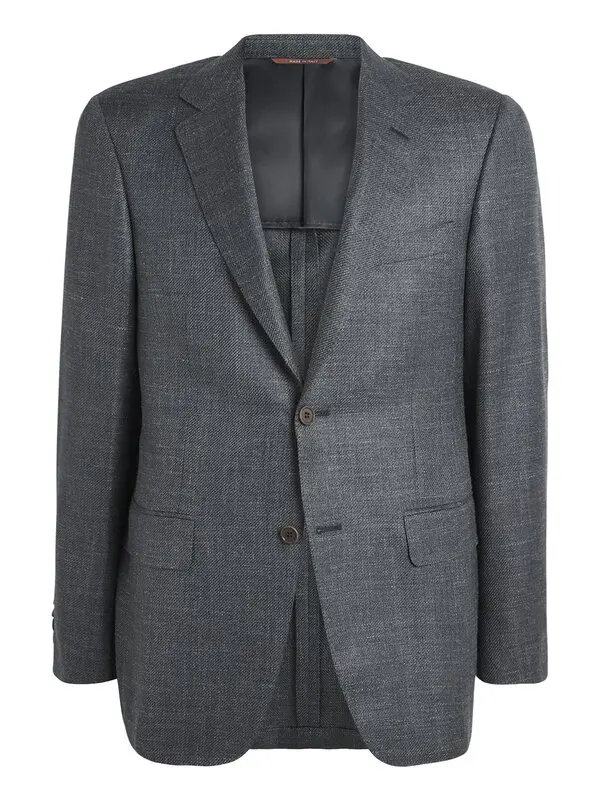 Canali Wool-blend Blazer - Grey