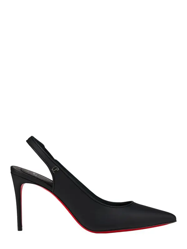 CHRISTIAN LOUBOUTIN Sporty Kate 85 Leather Slingback Pumps - Black