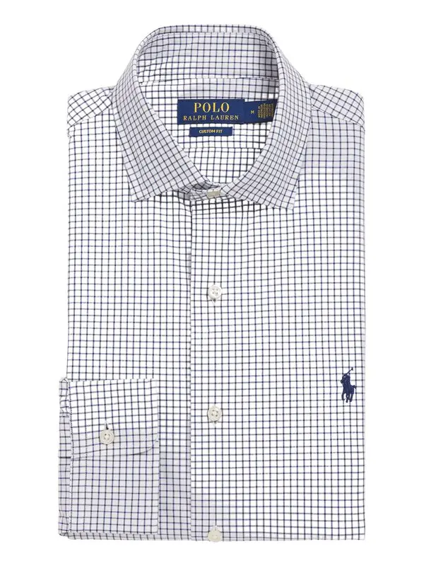 Polo Ralph Lauren Cotton Poplin Check Shirt - Navy