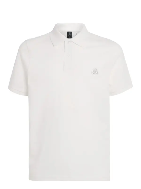 Moose Knuckles Logo Polo Shirt - White