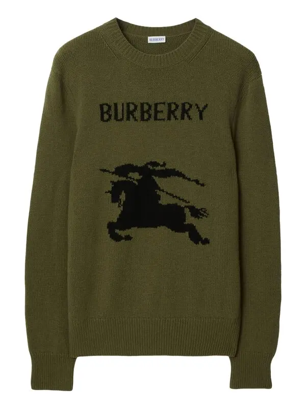 Burberry Wool-cashmere Ekd Sweater - Green