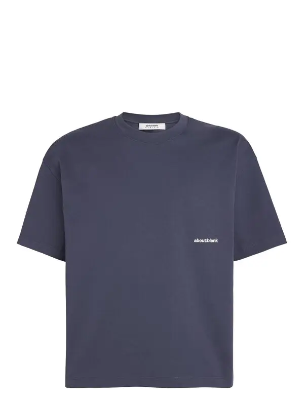 ABOUT:BLANK Cotton Back Logo T-shirt - Blue