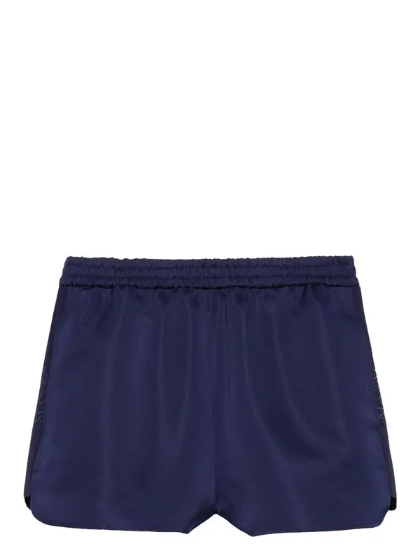 Max & Co. Satin Athletic Shorts - Blue