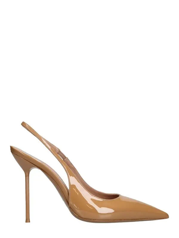 Paris Texas Patent Leather Lidia Slingback Pumps 105 - Beige