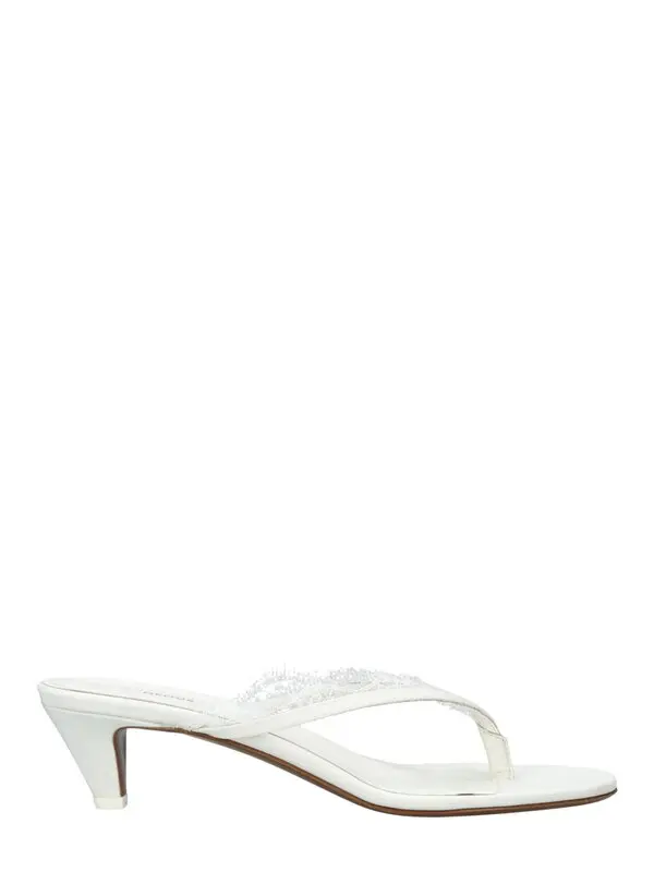NEOUS Lace Trim Kalliope Sandals - Ivory