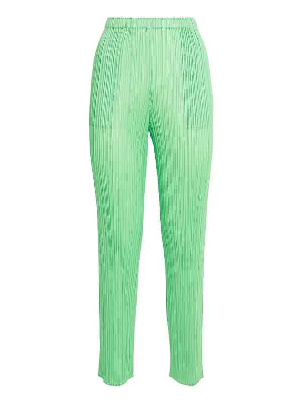 Issey Miyake Pleated Trousers - Green