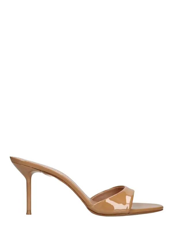 Paris Texas Patent Leather Lidia Mules - Beige