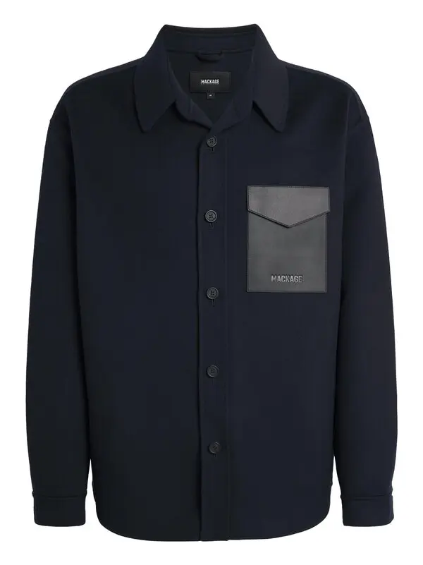 Mackage Wool Emmanuel Overshirt - Navy