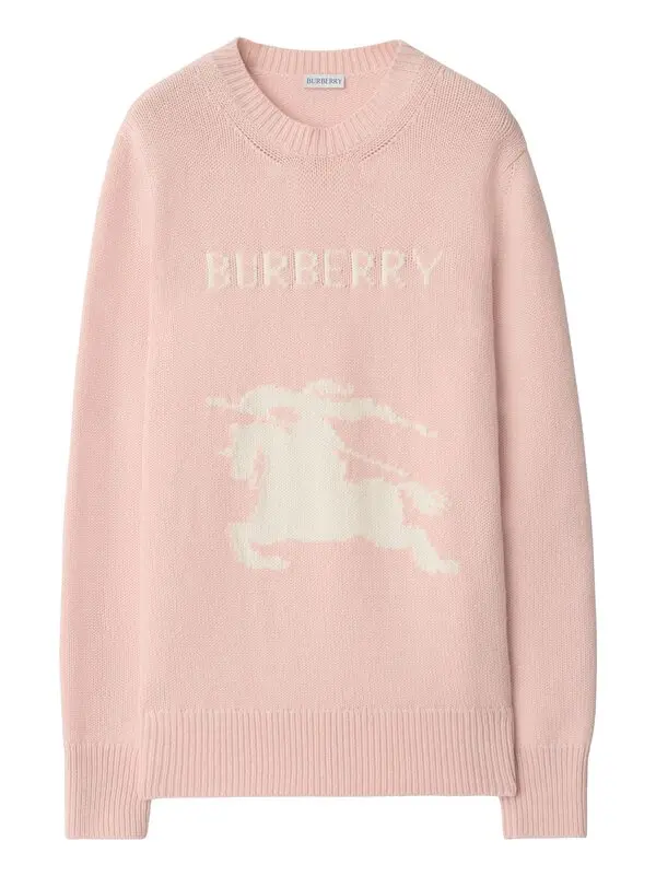 Burberry Wool-cashmere Ekd Sweater - Pink