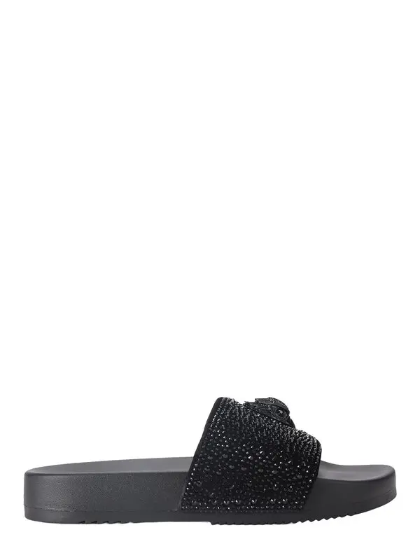 Kurt Geiger Embellished Brockwell Slides - Black
