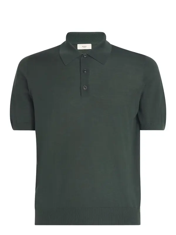 Purdey Wool Polo Shirt - Green
