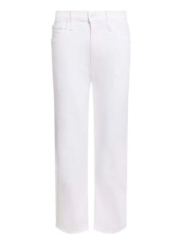 MOTHER The Rambler Zip Ankle Jeans - White