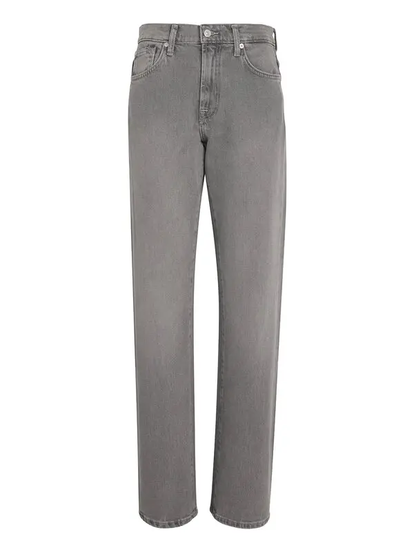 7 For All Mankind Tess High-rise Straight Jeans - Grey