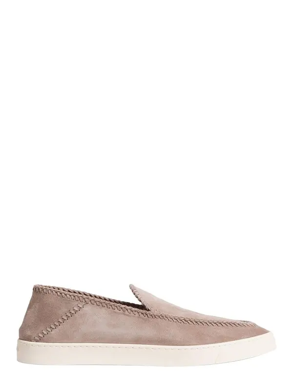 Giorgio Armani Suede Loafers - Beige