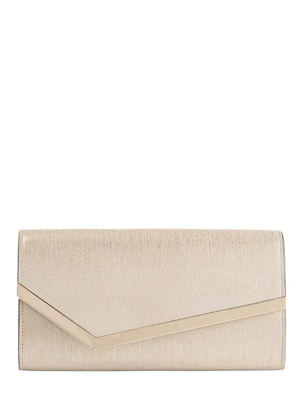 JIMMY CHOO Leather Emmie Clutch - Gold