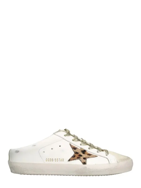 GOLDEN GOOSE Leather Super Star Sabot Low-top Sneakers - White