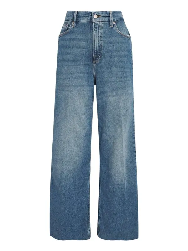 Good American Good Skate Cropped Wide-leg Jeans - Blue