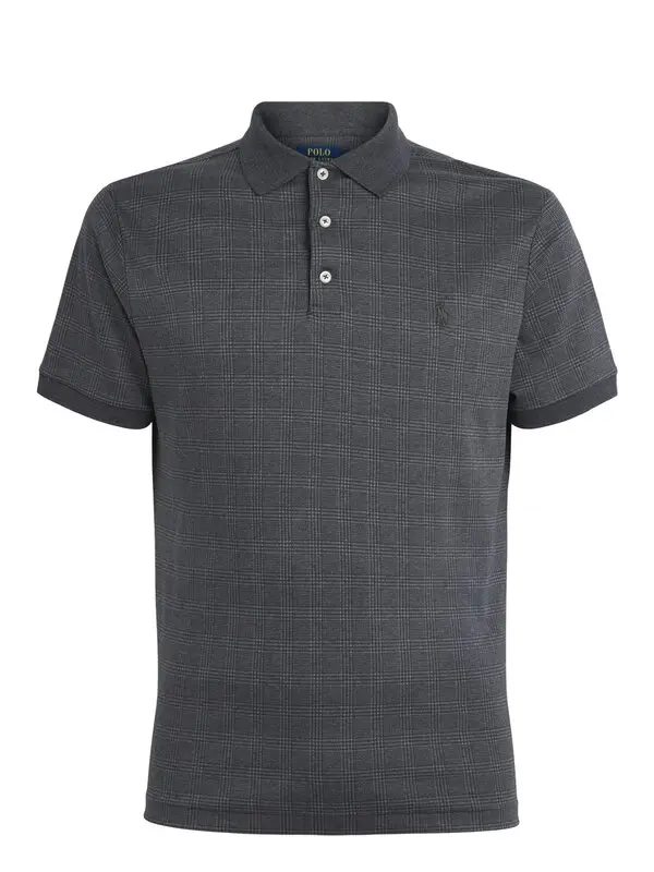 Polo Ralph Lauren Cotton Glen Plaid Polo Shirt - Grey