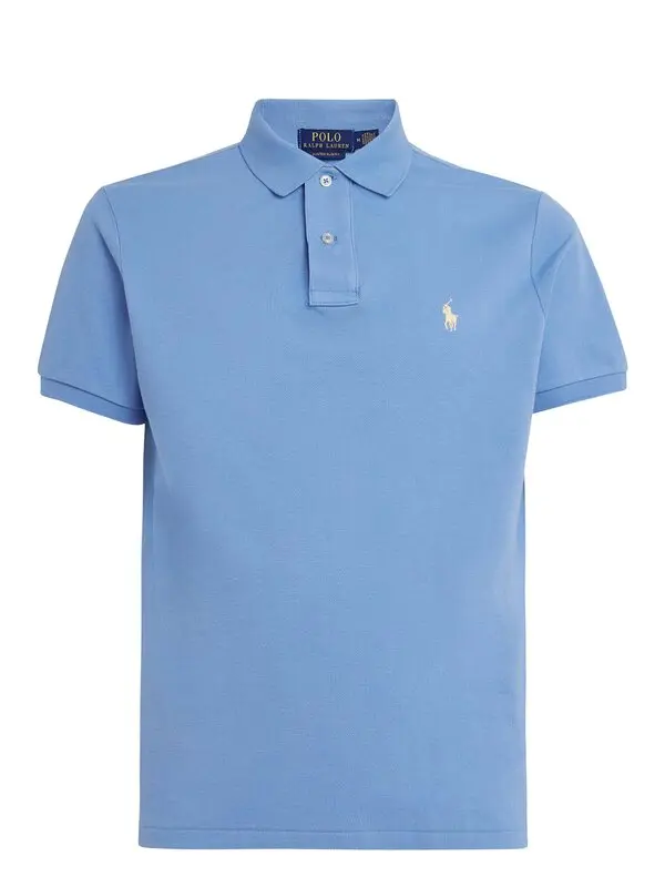 Polo Ralph Lauren Cotton Mesh Custom-fit Polo Shirt - Blue