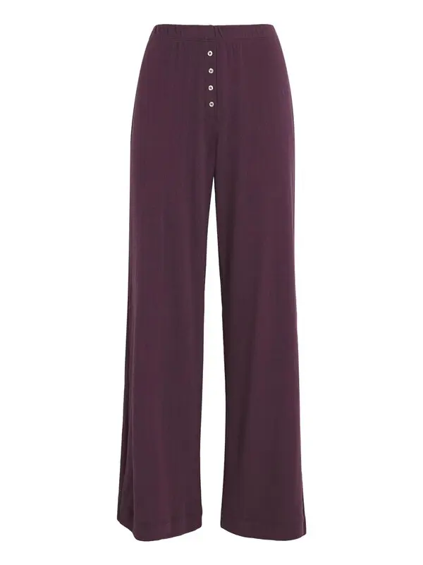LESET Pointelle Lounge Trousers - Purple