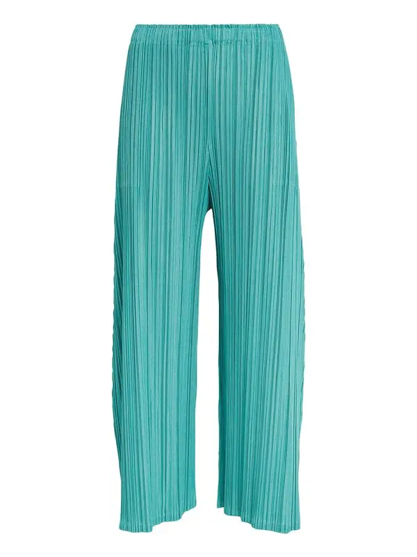 Issey Miyake Mellow Pleats Trousers - Green