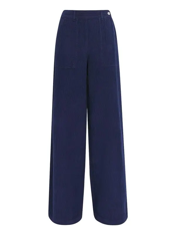 Max & Co. Corduroy Wide-leg Trousers - Blue