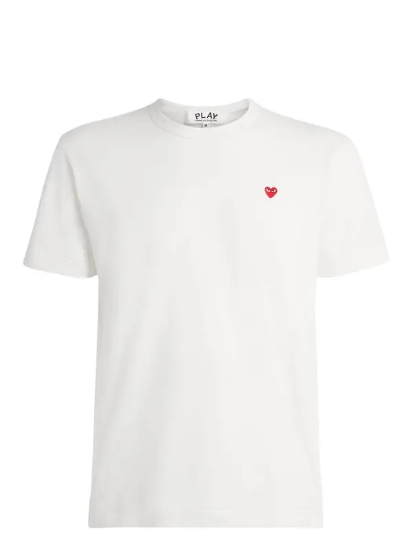 Play Comme Des Garcon Heart Logo T-shirt - White
