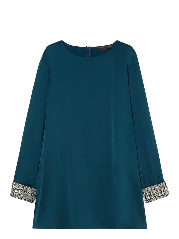 Marina Rinaldi Satin Embellished Blouse - Green
