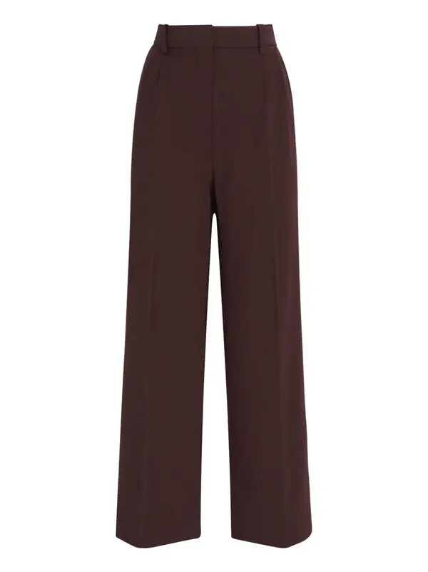 Maje Wool-blend Flared Trousers - Red