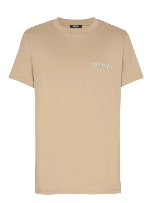 Balmain Cotton Vintage Logo T-shirt - Beige