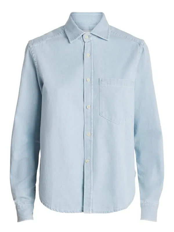 WITH NOTHING UNDERNEATH Denim Classic Shirt - Blue