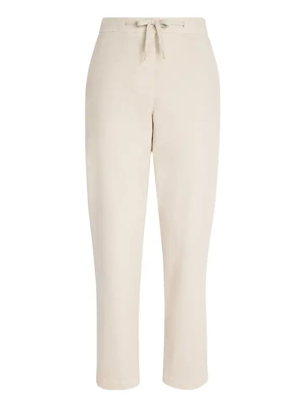 Eleventy Cotton-blend Drawstring Trousers - Beige