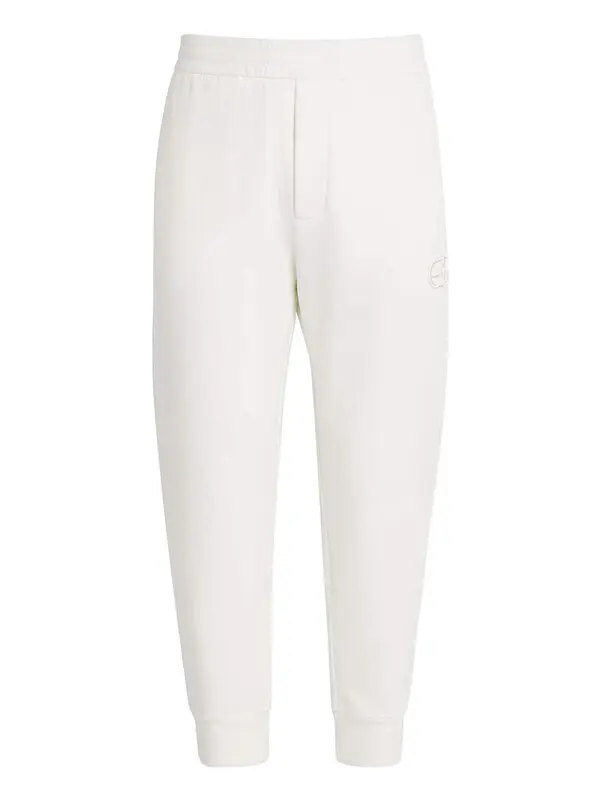 Emporio Armani Cotton-blend Logo Sweatpants - White