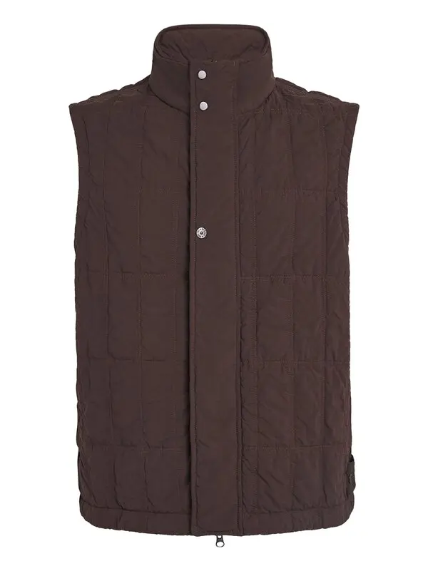 Stone Island Ghost Piece Econyl Padded Gilet - Brown