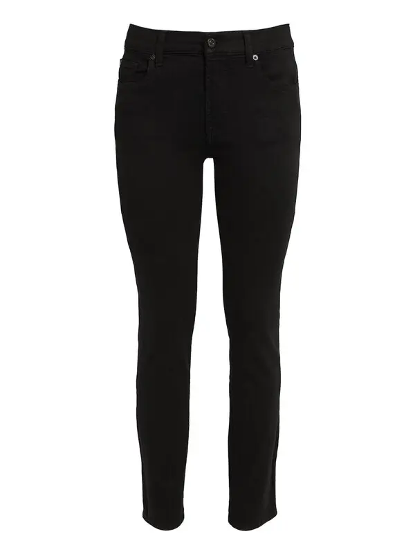 7 For All Mankind B Roxanne Slim Jeans - Black