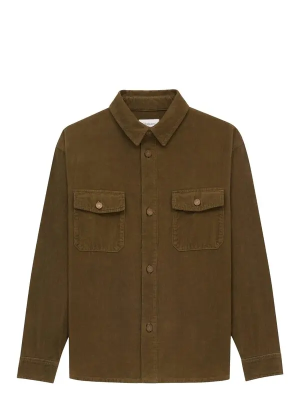 Saint Laurent Corduroy Overshirt - Green
