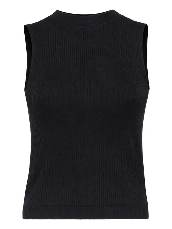 Brunello Cucinelli Cotton Ribbed Tank Top - Black