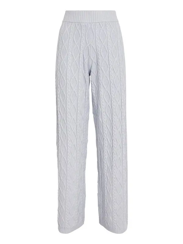 SKIMS Cable-knit Trousers - Blue