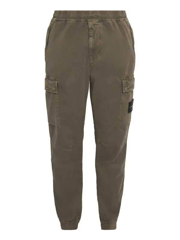 Stone Island Cotton-blend Cargo Trousers - Green