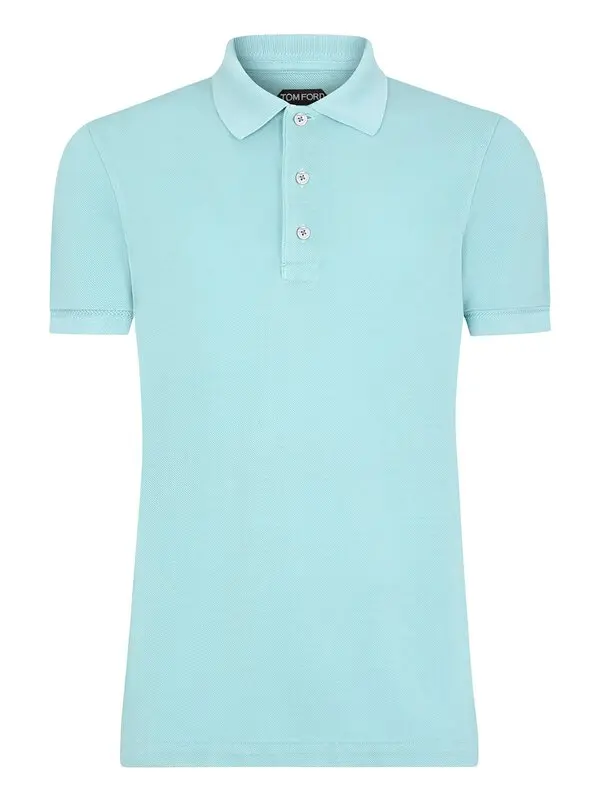 TOM FORD Piquet Polo Shirt - Blue