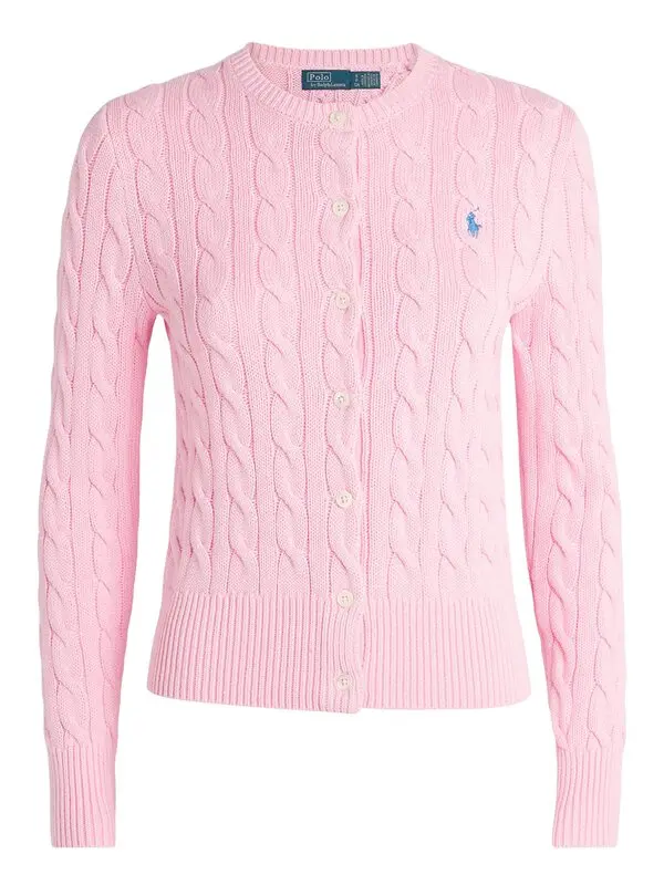 Polo Ralph Lauren Cotton Cable-knit Cardigan - Pink
