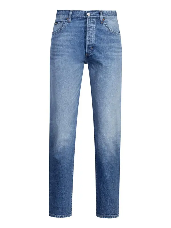 BOSS Stretch-cotton Straight Jeans - Blue
