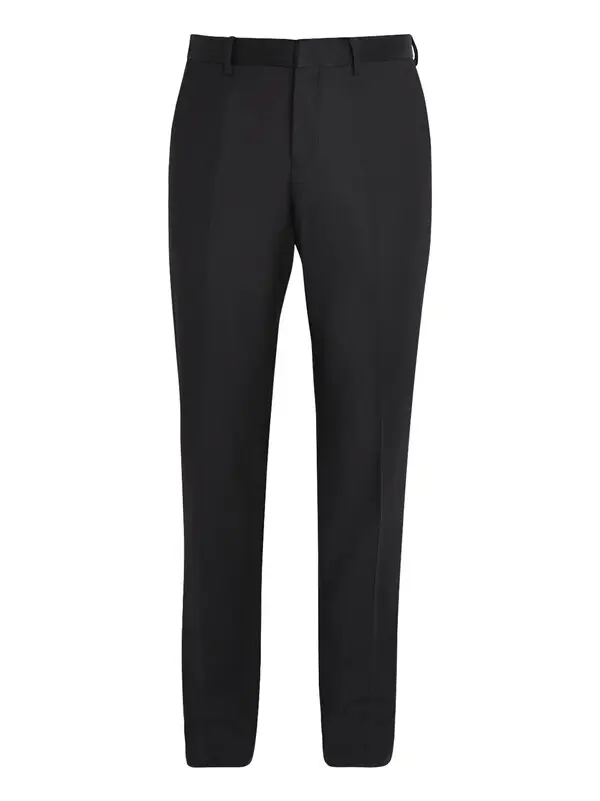 Emporio Armani Virgin Wool Tailored Trousers - Black