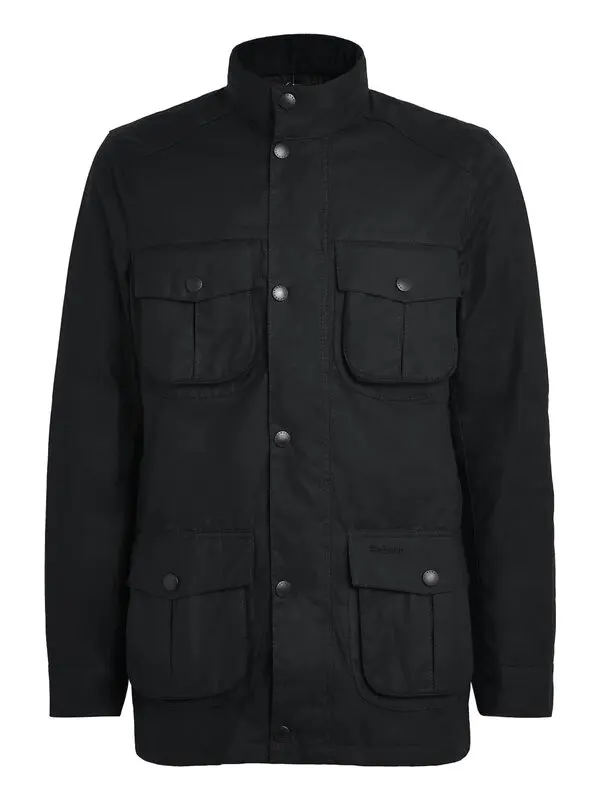Barbour Cotton Waxed Jacket - Black